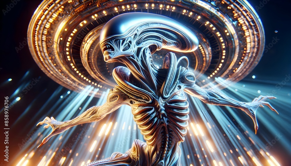 Foto de Aliens ancestrales, extraterrestre, ufo, arte, luces, platillo ...