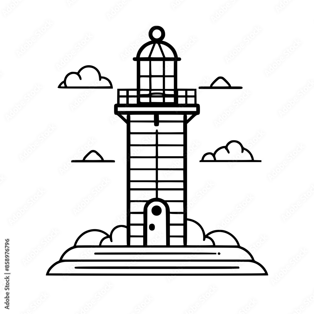 Lighthouse icon, Lighthouse outline, Lighthouse vector, ocean svg ...