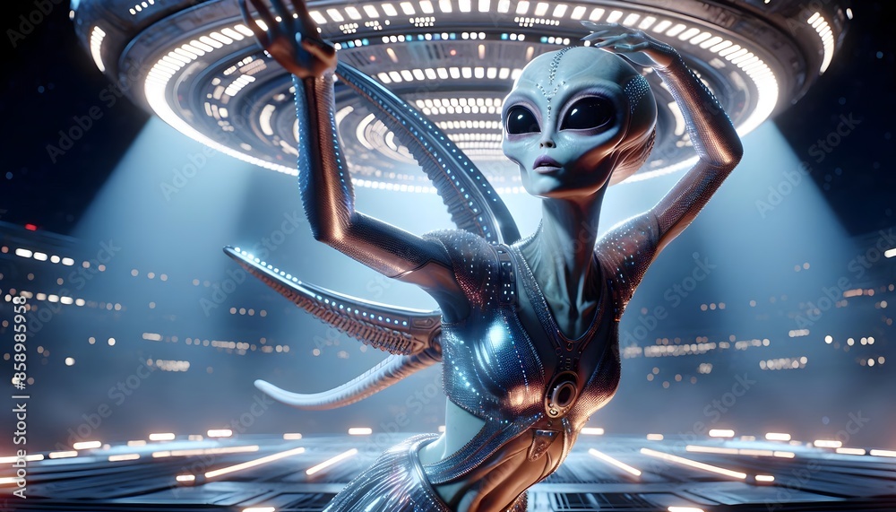 Aliens ancestrales, extraterrestre, ufo, arte, luces, platillo volador ...