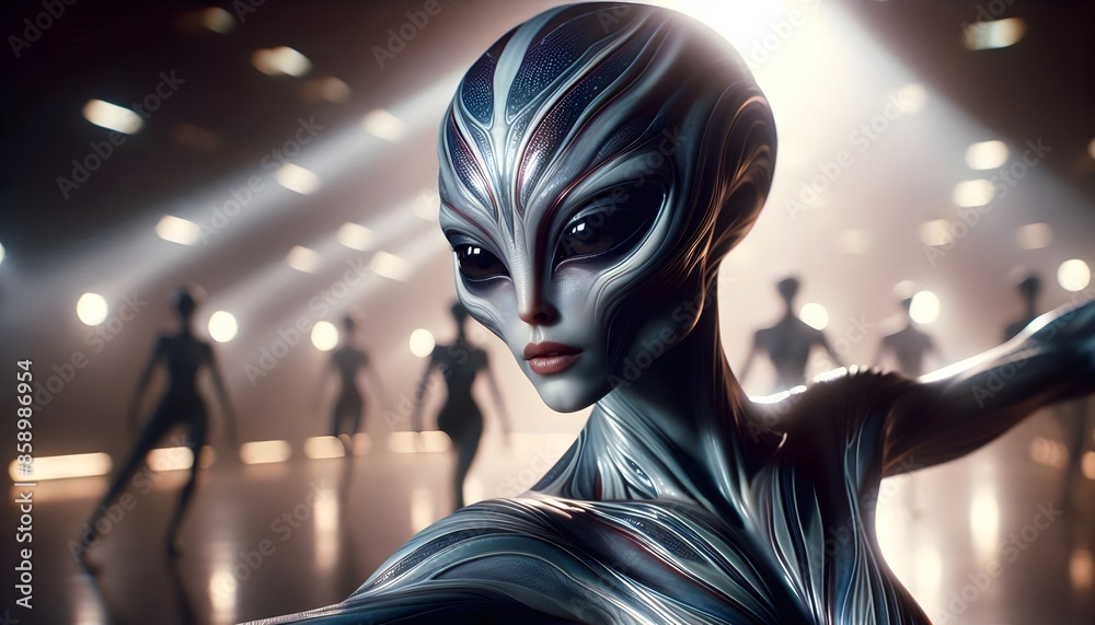 Aliens ancestrales, extraterrestre, ufo, arte, luces, platillo volador ...