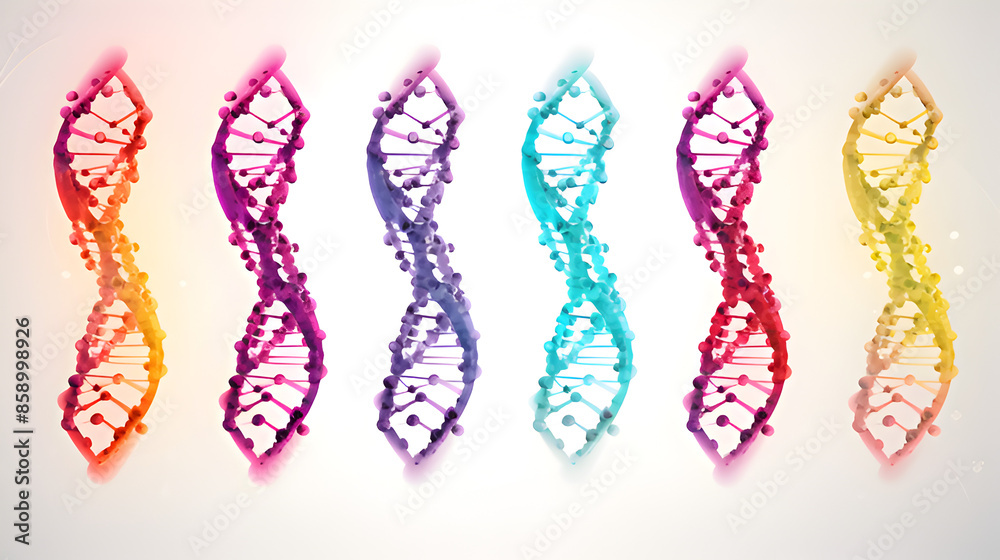 Colorful molecule border for biology or biotechnology vector ...