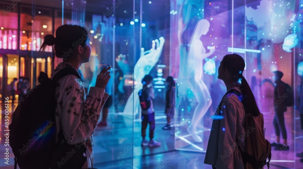 augmented reality (AR) art installation transforming a public space ...