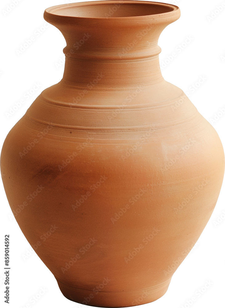 Traditional terracotta clay water pot for storing and serving liquids ...