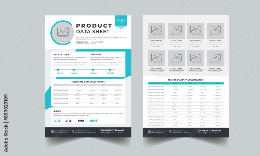 Product Data Sheet, Technical Data Sheet layout 2 Page Concept template ...