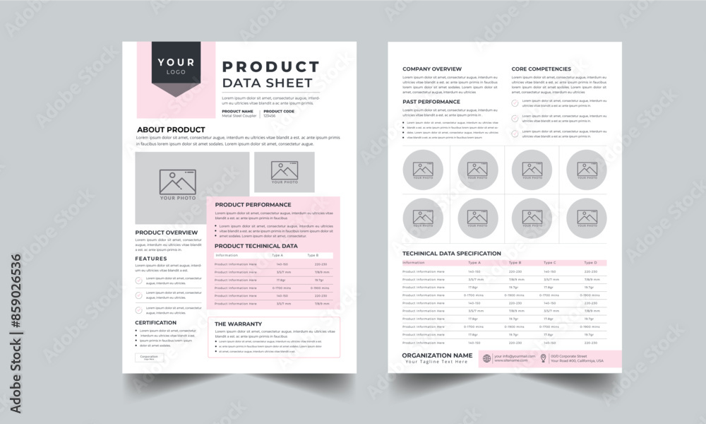 Product Data Sheet, Technical Data Sheet layout 2 Page Concept template ...