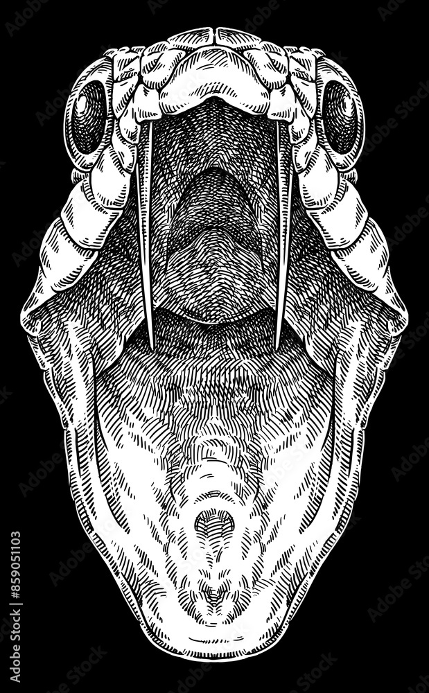 Vintage engraving isolated snake set illustration serpent ink sketch ...