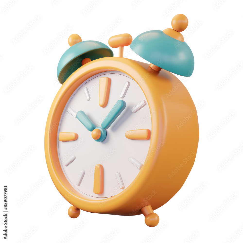 clock 3d icon cartoon style floating on transparency background PNG ...