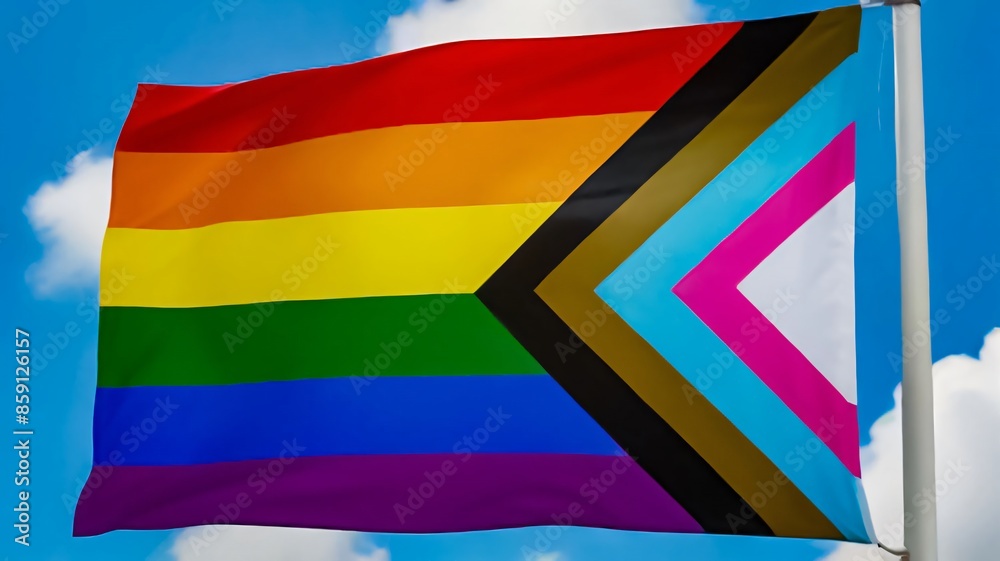 Rainbow pride flag, lgbtq diversity Intersex inclusive progress pride ...