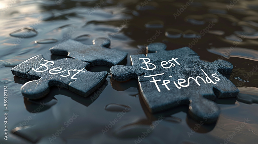 Two puzzle pieces connected together, each piece with "Best" and ...