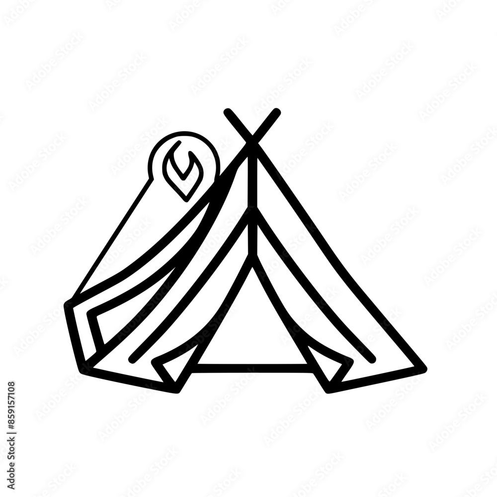 Vetor de Camping Tent Svg, Camping Svg, Tent Silhouette, Camping Bundle ...