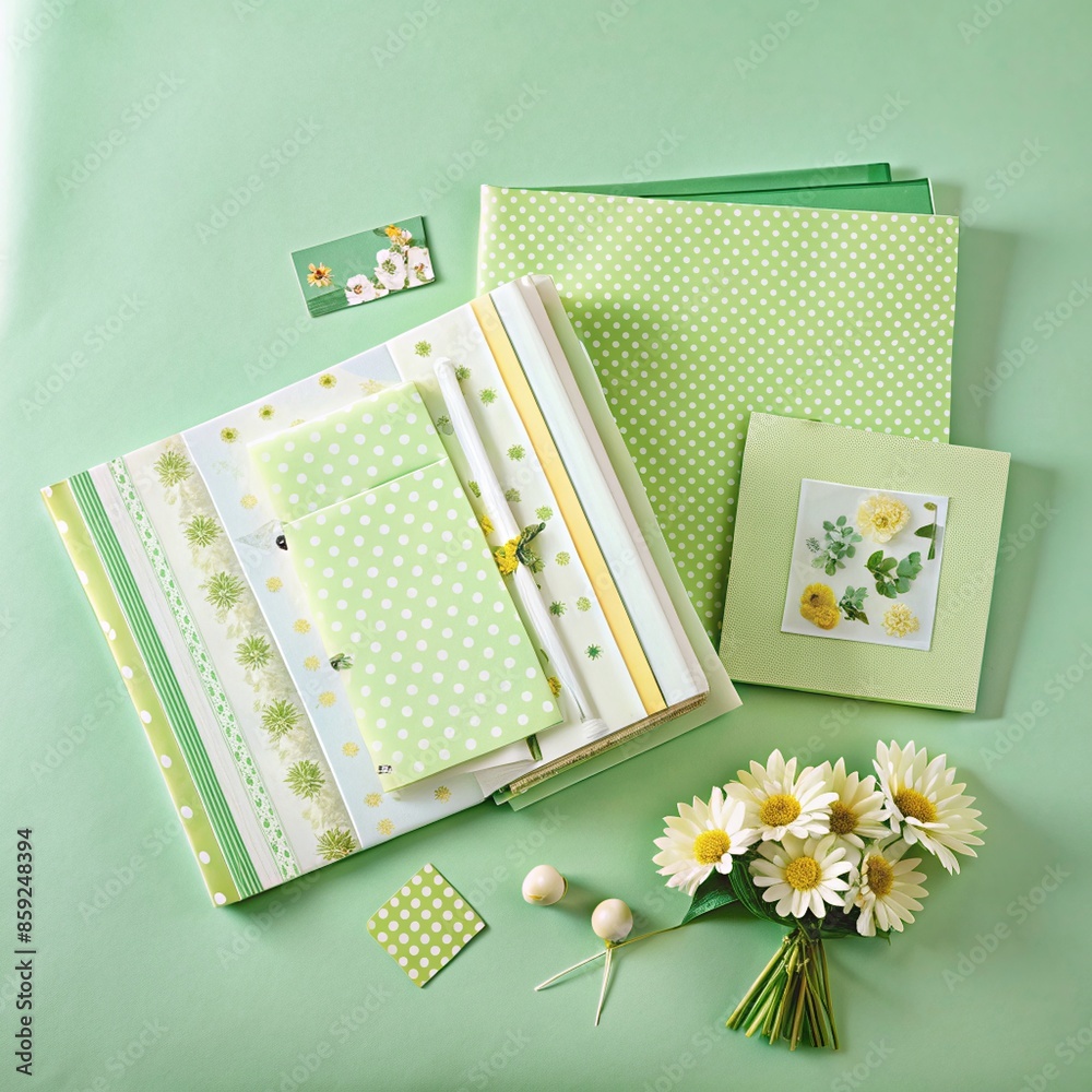 scrapbooking paper and stickers for memory albums, books elements ...