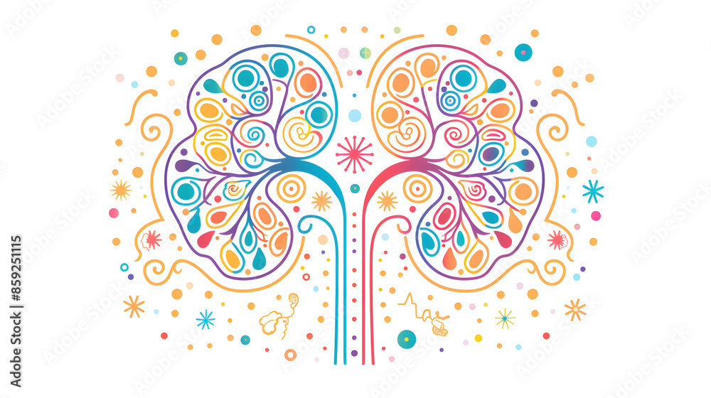World Kidney Day Celebration Design Kidney Line Art Element. Concept ...