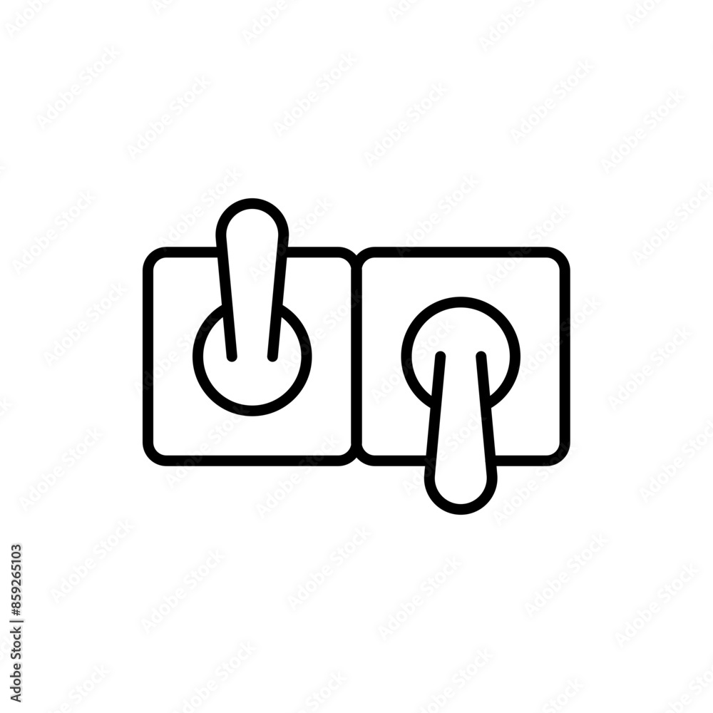 Switch outline icons, minimalist vector illustration ,simple ...