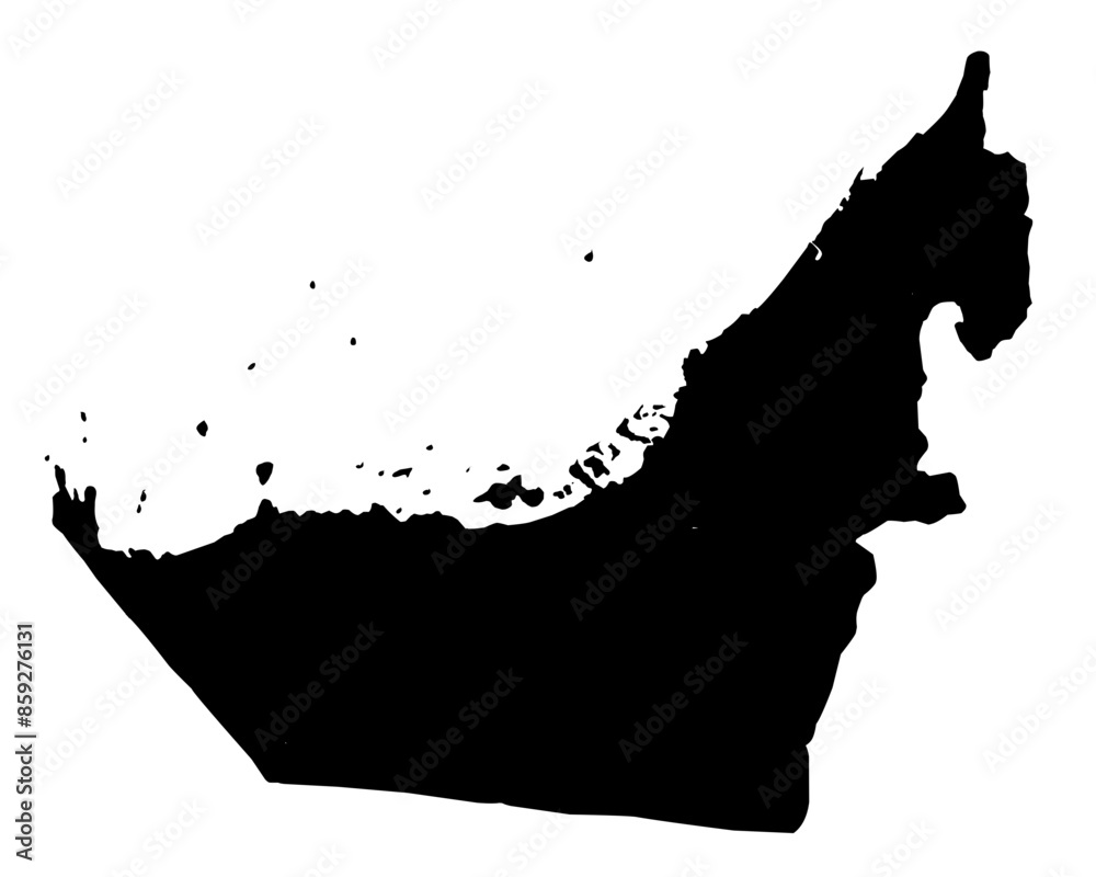 uea map silhouette with transparent background Stock Vector | Adobe Stock