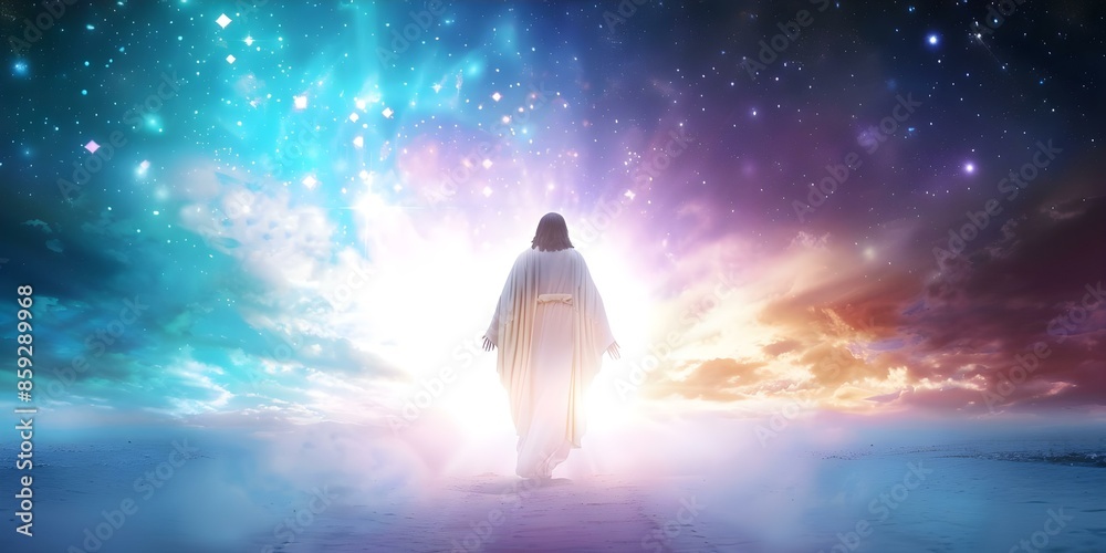 Artistic Depiction of Jesus's Return as Described in the Book of ...