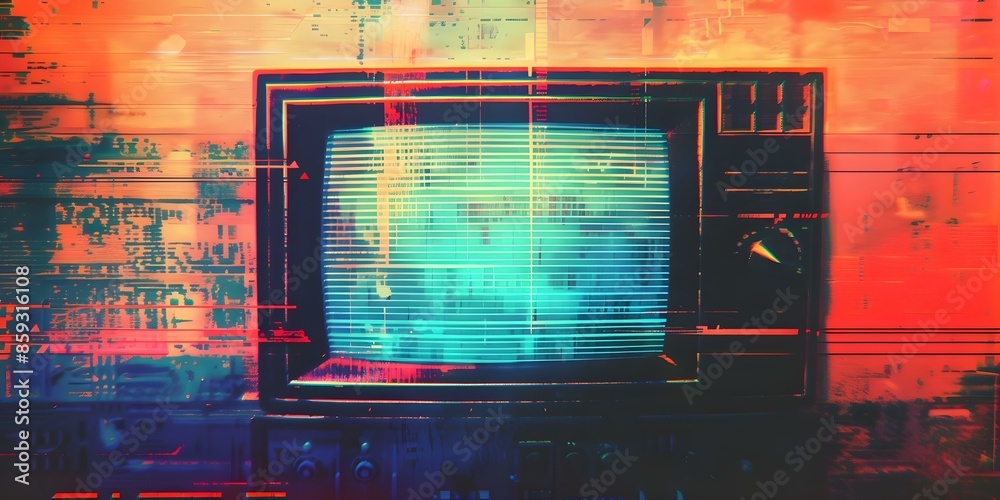 Vintage VHS scanlines overlay for retro TV signal static noise effect ...