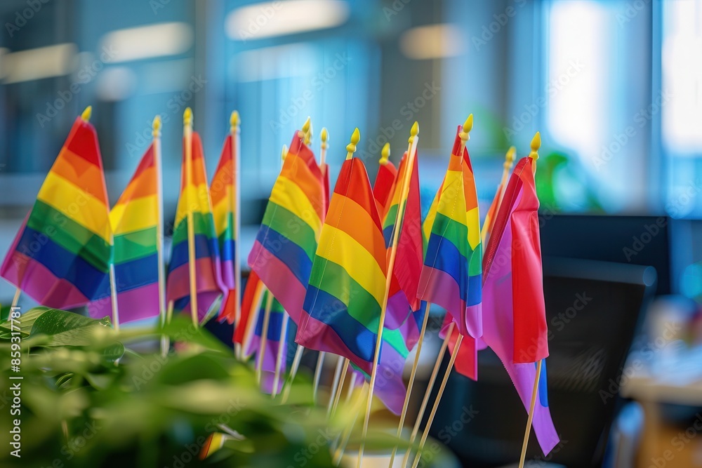 inclusive and diverse workplace celebrates pride month with rainbow ...