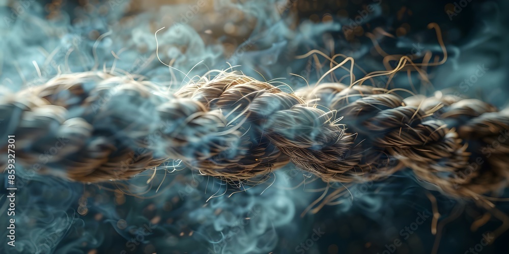 The broken rope of Flures creates a stroboscopic motion blur effect ...