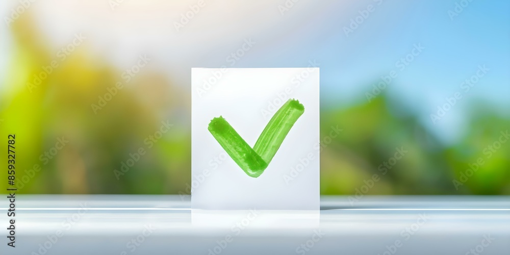 Indication of Compliance Certification with a Green Check Mark Symbol ...