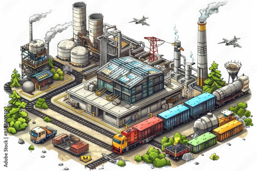 Clipart illustration of procuring energy from renewable sources ...