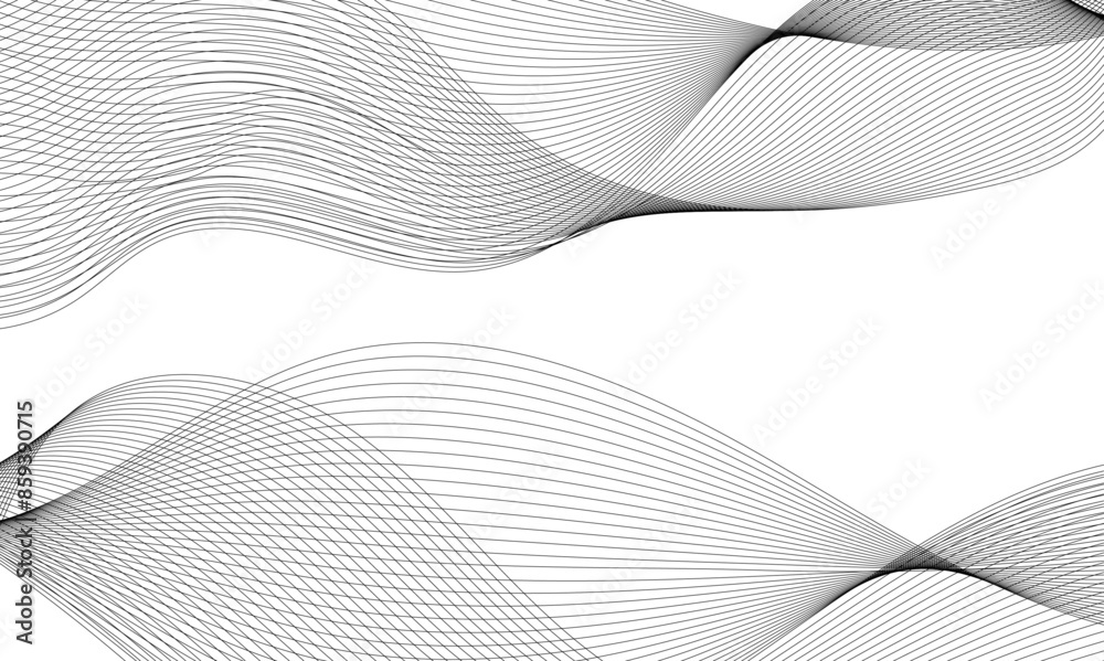 Abstract wavy grey stream element for design on transparent background ...