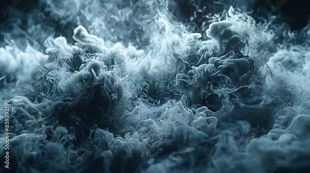 Smoke black ground fog cloud floor mist background steam dust dark ...