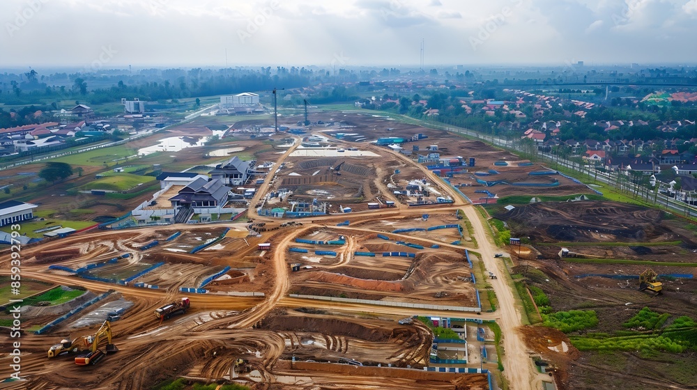 Construction site of New Capital City of Indonesia named Nusantara in ...