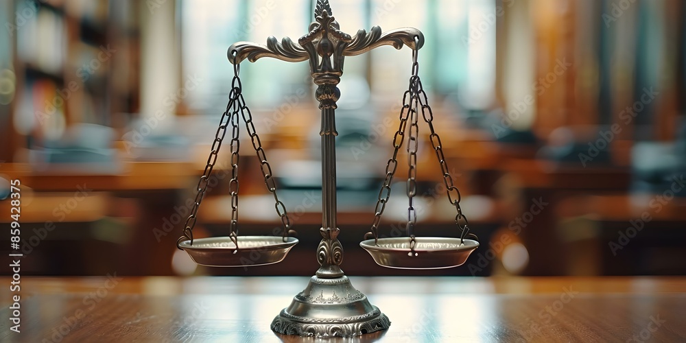 Elements of the Legal System Gavel, Scales, Books, Courtroom Procedures ...