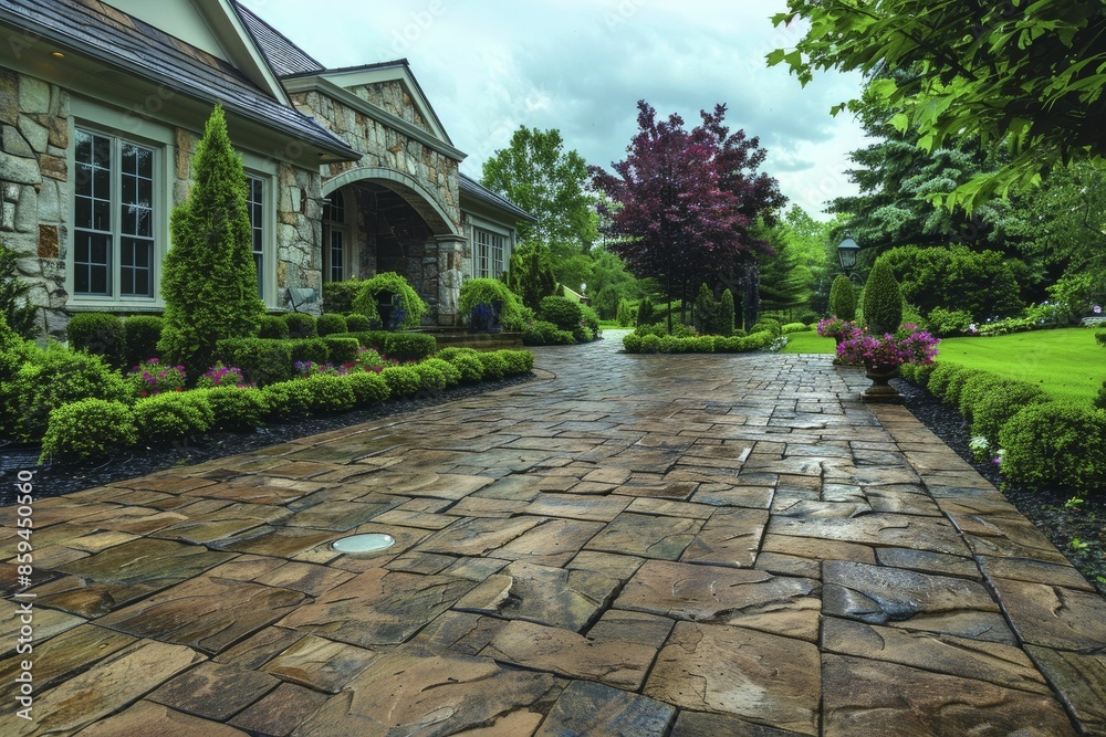 Paving patterns for driveways using durable materials and creative ...