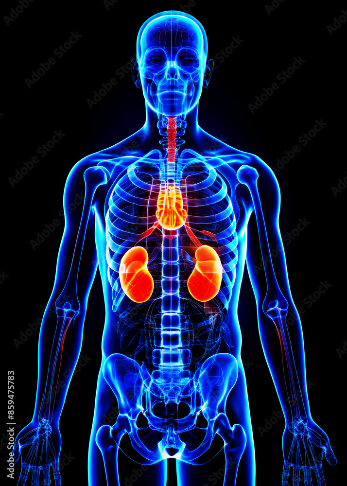 Precise Imaging of Renal Anatomy in High-Resolution X-ray Stock ...