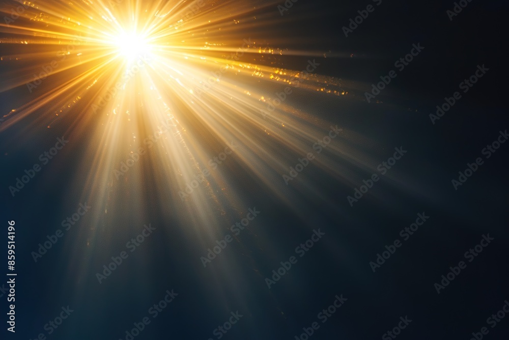Sun Light Overlay. Sun rays overlay. Sun rays light isolated on black ...