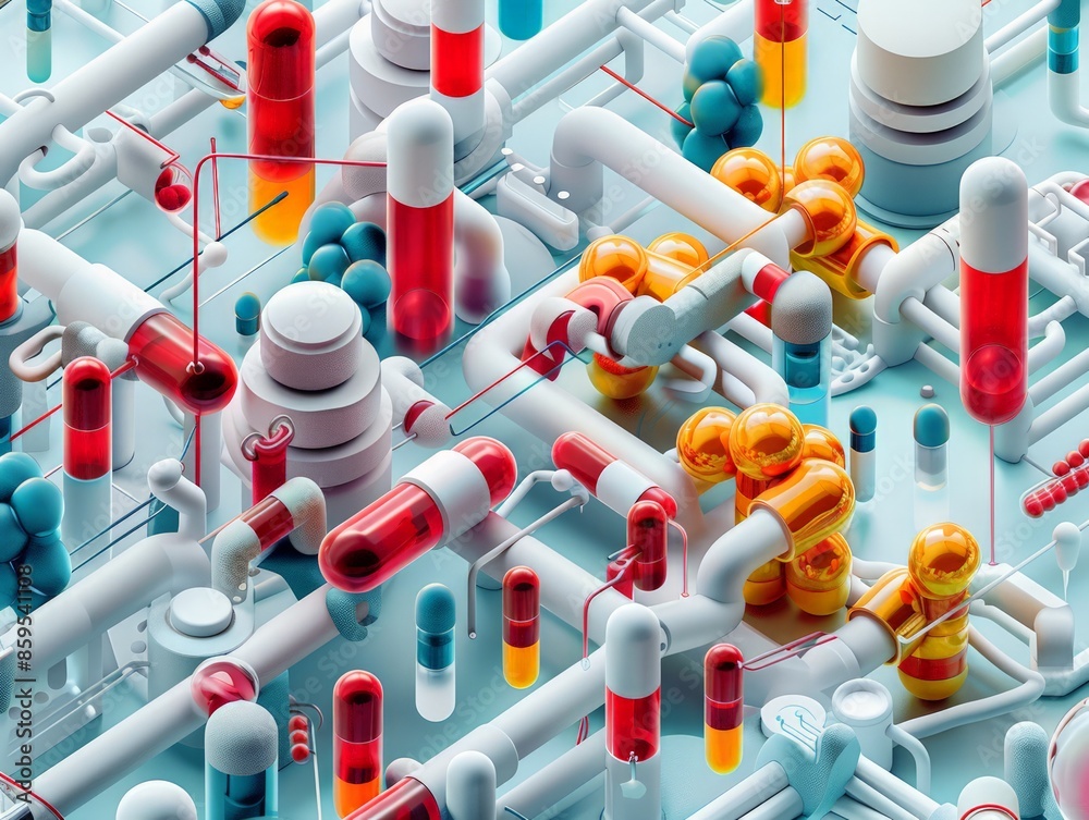 the process of drug metabolism, showing absorption, distribution ...