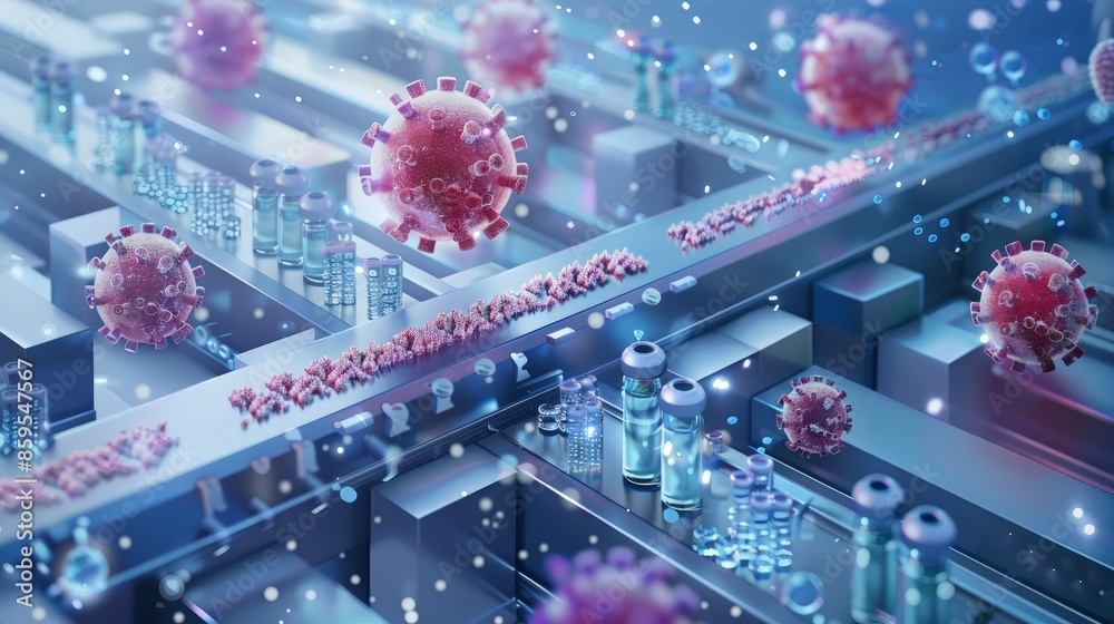 the process of mRNA vaccine development, showing antigen identification ...