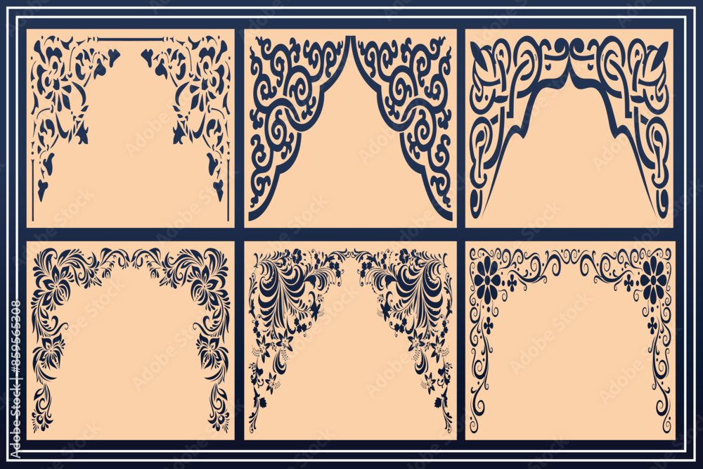 Indian Arch design, Laser and Router cutting for temple, mandir, cnc ...