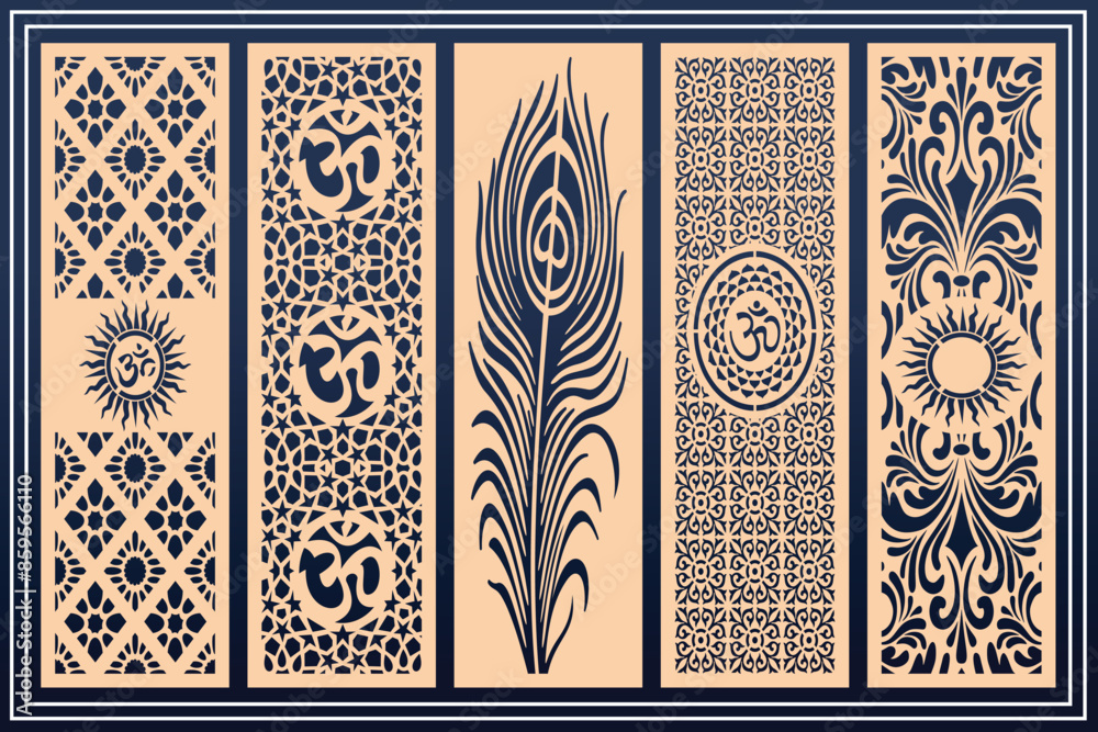 Om Jali design used for temples, Mandir. Om acrylic jali, corian jali ...