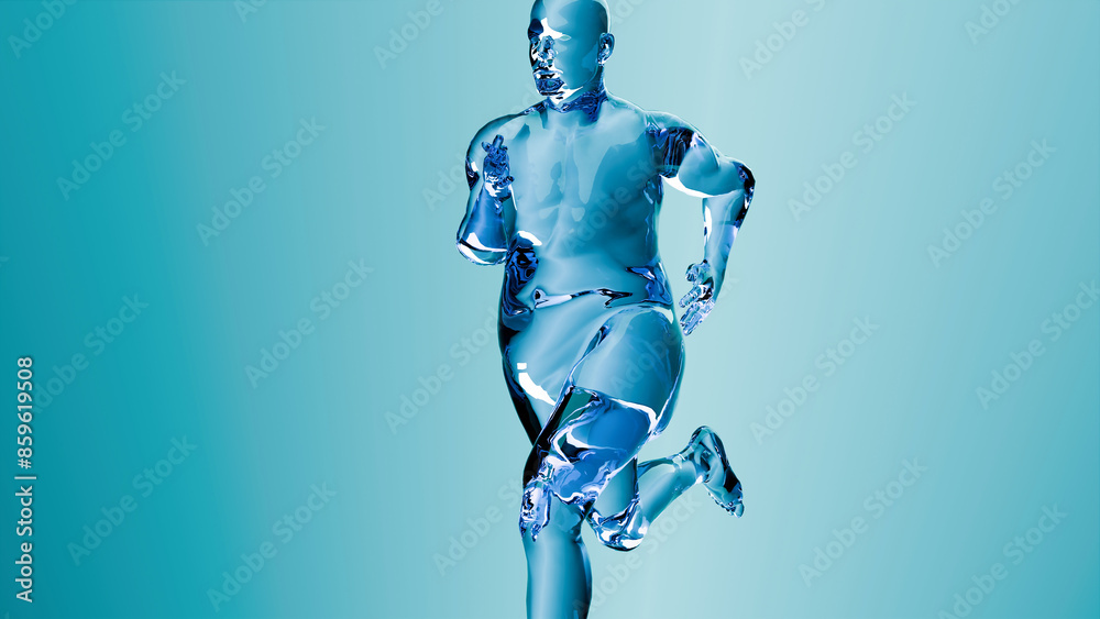 Weight loss Comparison. man body transformation. running jogging for ...