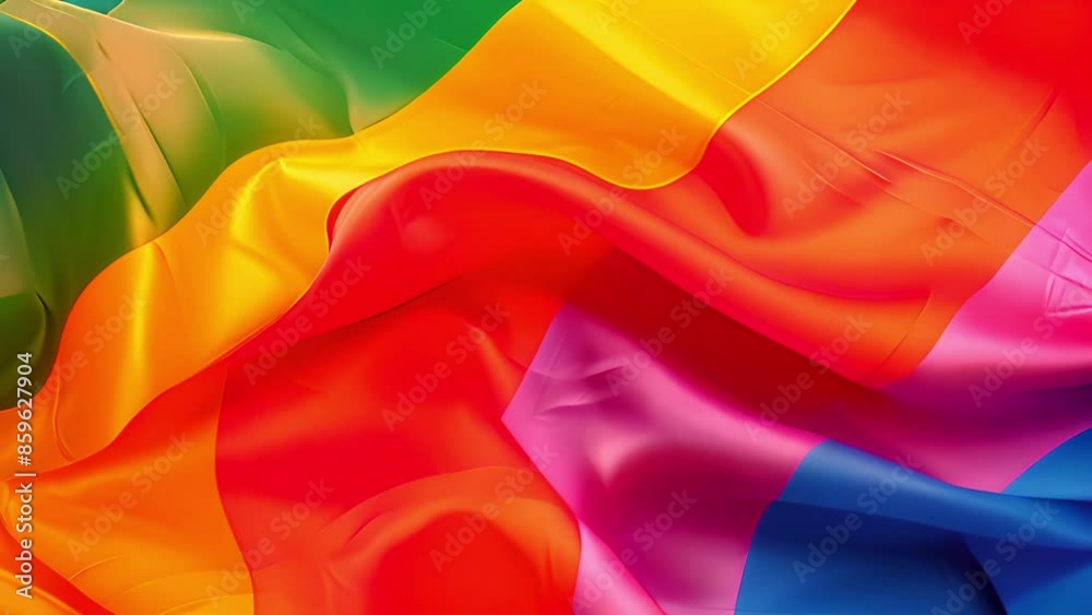 Rainbow LGBT pride flag. Lesbian lgbtq flag video waving in wind ...