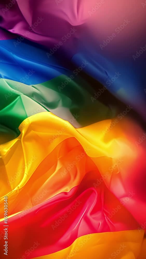 Rainbow LGBT pride flag. Lesbian lgbtq flag video waving in wind ...