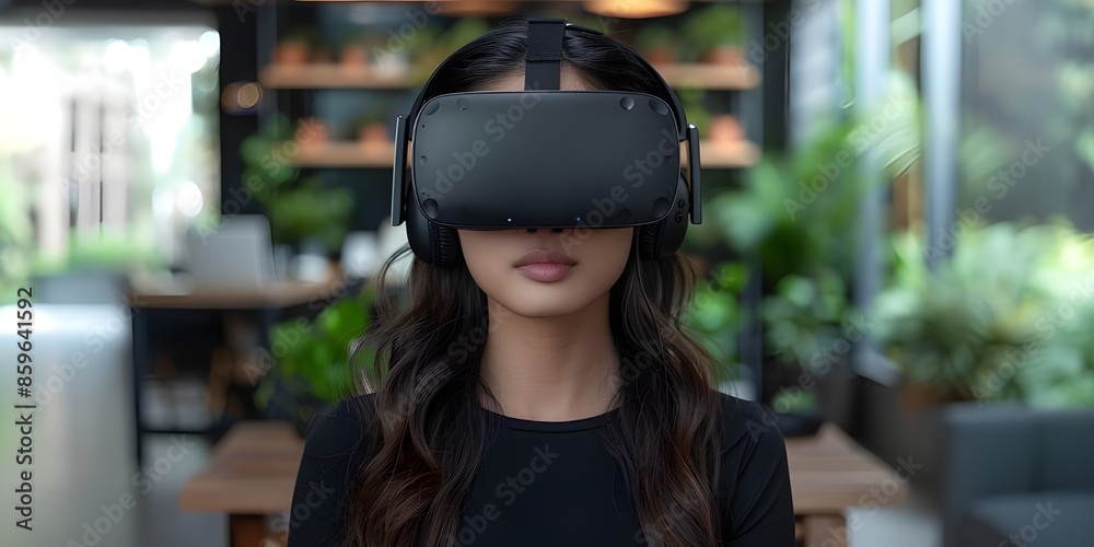 Virtual reality mockup, screen mockup, virtual reality mockup, interior ...