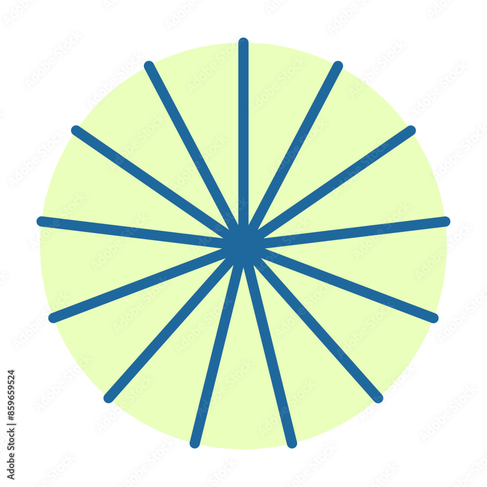 Pie chart with different segments in a circular diagram. wheel graph ...