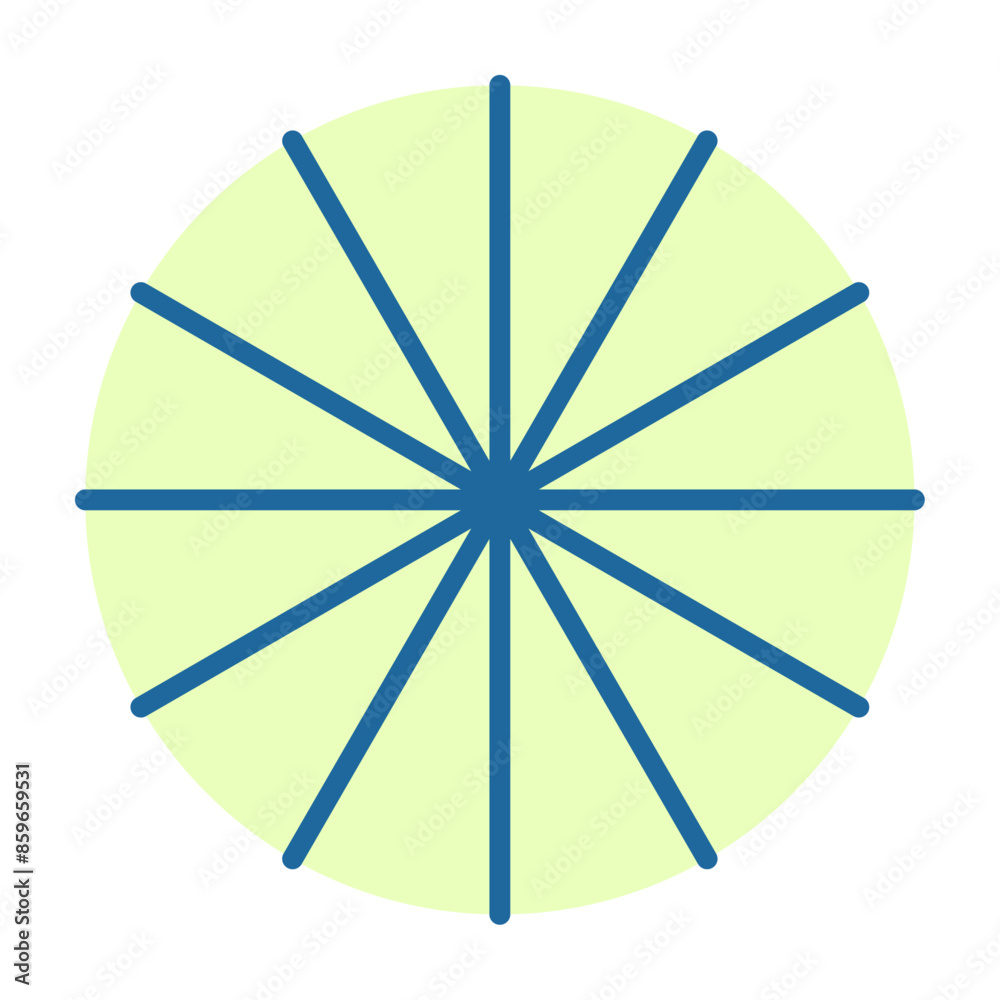 Pie chart with different segments in a circular diagram. wheel graph ...