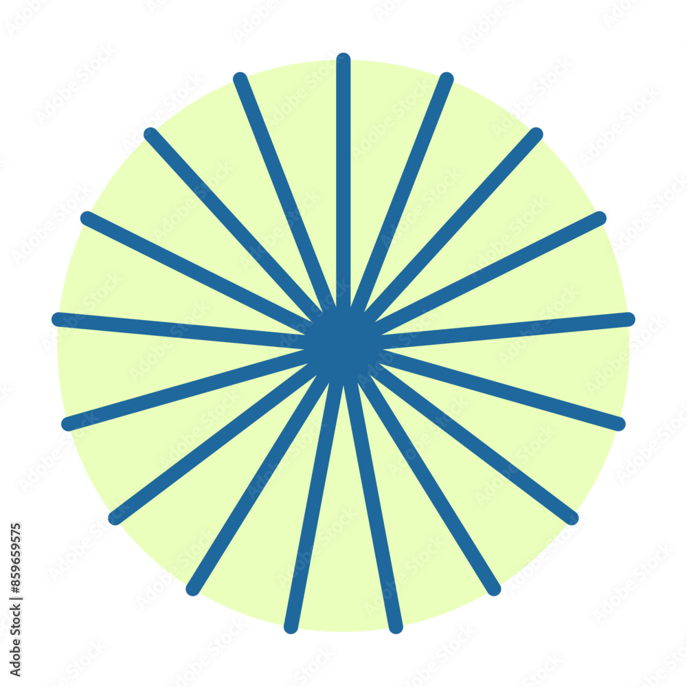 Pie chart with different segments in a circular diagram. wheel graph ...