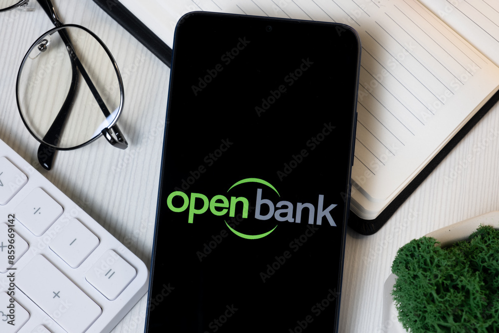 New York, USA - 1 June 2024: Open Bank Logo on Phone Screen, Company ...