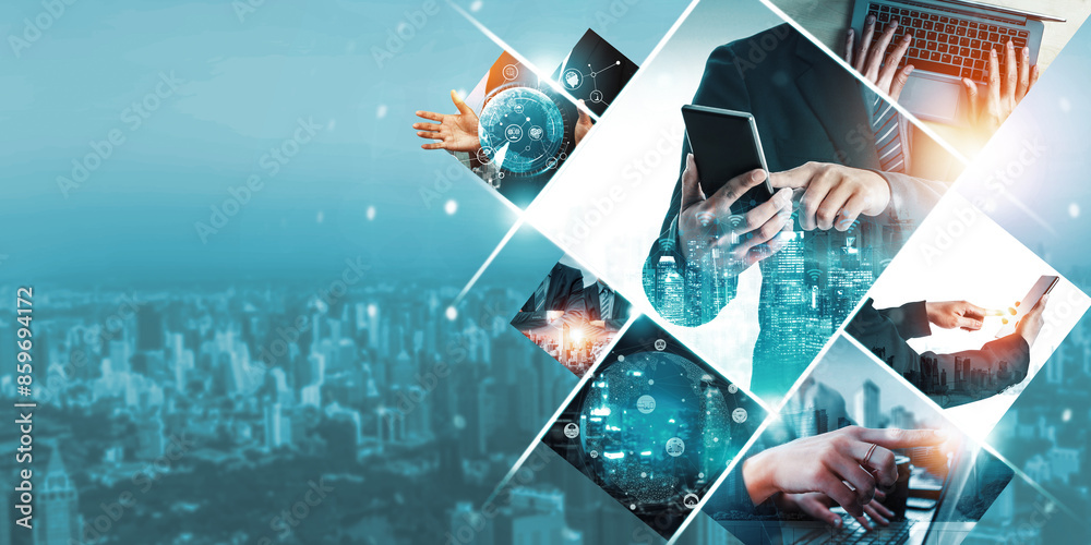 Communication technology , smart connection IOT and people network ...