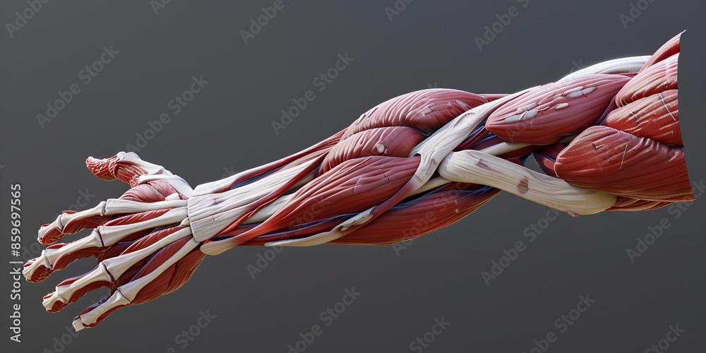 Anatomical Model for Visualizing Muscles Bones and Ligaments Stock ...