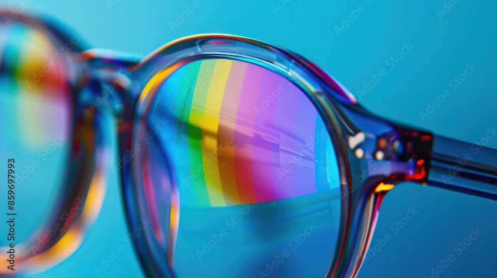 Hightech eyeglasses with augmented reality LGBT pride filters shown in ...