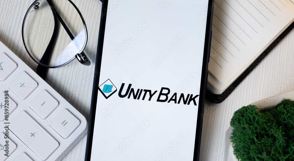 New York, USA - 1 June 2024: Unity Bank Logo on Phone Screen, Company ...