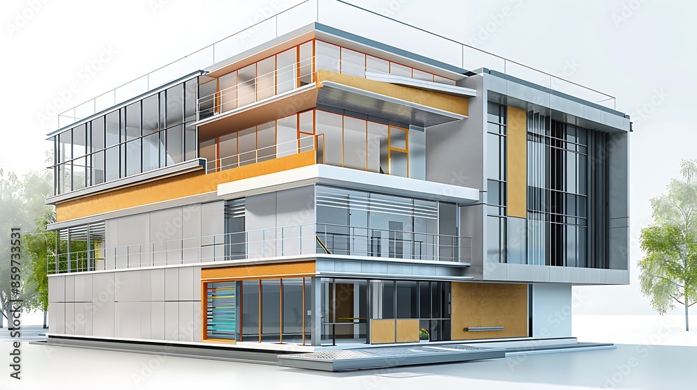 detailed architectural diagram showing the layering and thermal ...
