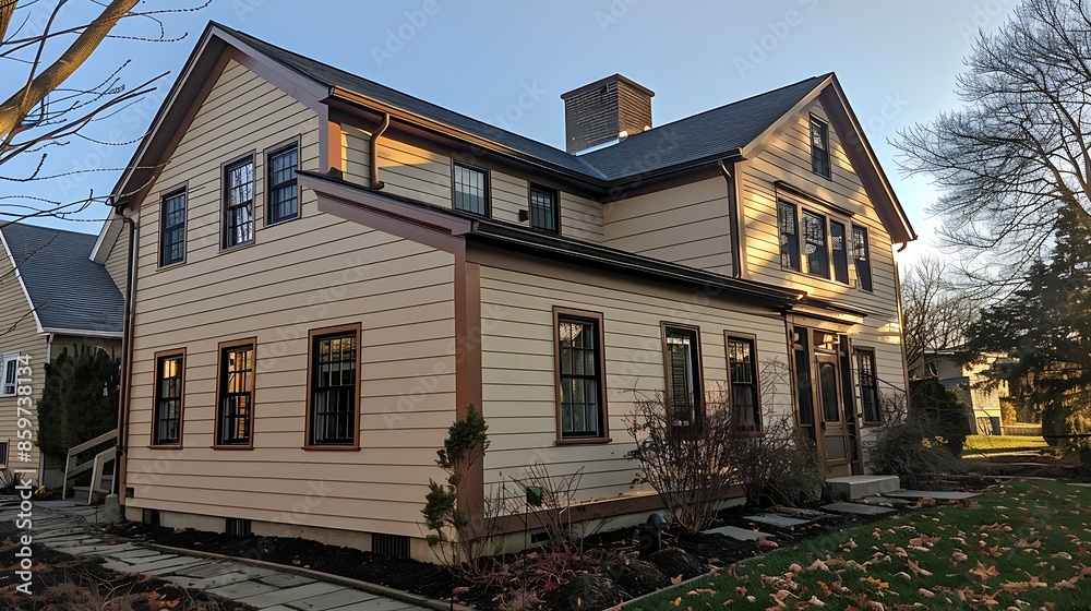 historical renovation project where old siding is replaced with fiber ...