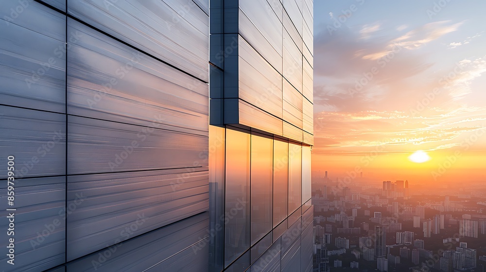 luxury residential tower with a sleek exterior of fiber cement siding ...
